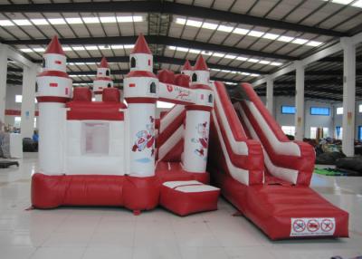 중국 슬라이드 부풀게할 수 있는 탄력 있는 캄보와 단순한 부풀게할 수 있는 도약 성 PVC 자재 빨간색 부풀게할 수 있는 경비원 하우스 판매용