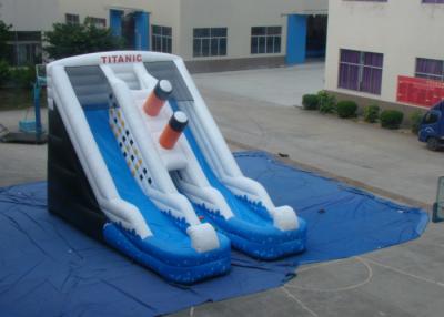 デジタル印刷商業膨脹可能なウォーター スライド 0.55mm ポリ塩化ビニールの防水シート 9 X 5.7 X 5.7m