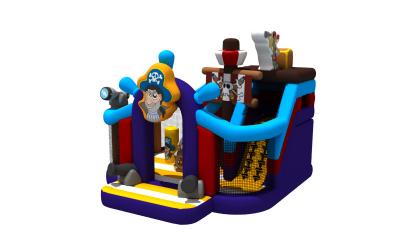 China Pirate Theme Inflatable Bouncer With Slide Combo Inflatable Bubble House Playground For Outdoor for sale