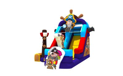 China 7m Height Commercial Inflatable Dry Slide Inflatable Pirate Theme Park Slide For Kid Adult for sale