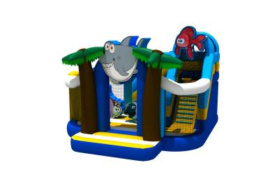 중국 재미있는 바다 주제 상어 애니메이션 슬라이드와 함께 부풀어 오르는 부풀어 오르는 집 판매용