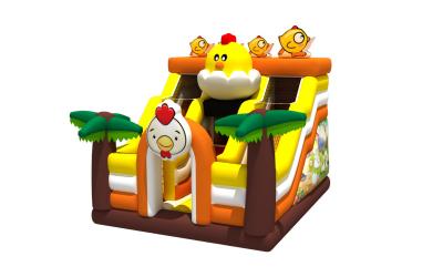 China Commercial Events  Inflatable Funny Park Kids Inflatable Chicken Cartoon Bouncer With Slide Combo for sale