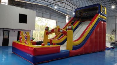 Cina Infiammabile 0,55mm PVC Tarpaulin gigante gonfiabile scivolo asciutto castello gonfiabile LEGO tema per bambini e adulti in vendita