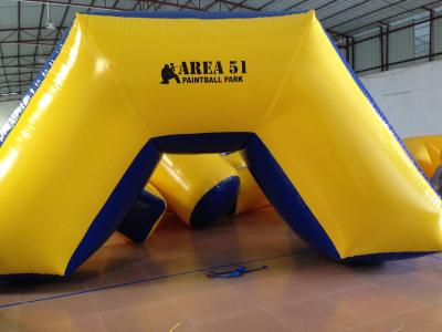 Cina Tele cerate gonfiabile 5 x 2,5 x 1.25m del PVC dei bunker 0.9mm di paintball dei giochi all'aperto in vendita