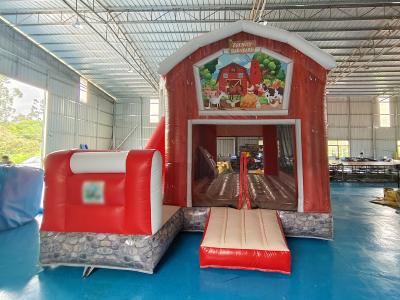 Cina Commercial PVC Tarpaulin Fireproof Baffle Inflatable Bounce House With Slide Inflatable Combo Castle For Kids in vendita