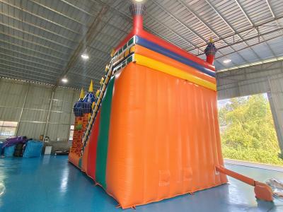 China Commercial PVC Inflatable Slide Castle Wide Slides Exotic Charm Castle Inflatable Dry Slide For Kids And Adults for sale
