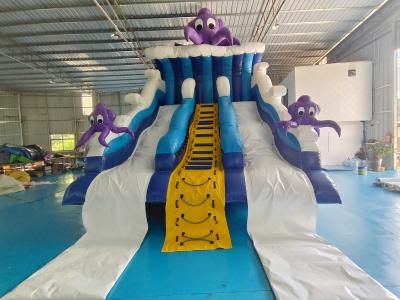 China New Design Popular Inflatable Slide Ocean Octopus Cartoon Party Inflatable Dry Double Slides For Kids And Adults for sale