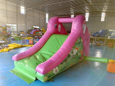 China Digital Printing Inflatable Dry Slide Small Inflatable Slide Pink Elephant For Outdoor Indoor For Kids for sale