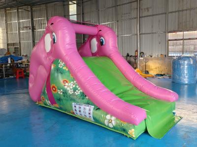China Digital Printing Inflatable Dry Slide Small Inflatable Slide Pink Elephant For Outdoor Indoor For Kids for sale