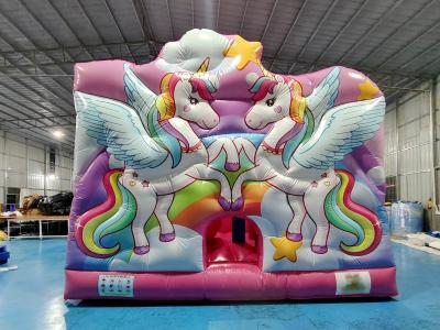 Cina Nuovo design stampa digitale casa gonfiabile rimbalzo con diapositive unicorno castello gonfiabile salto per bambini in vendita