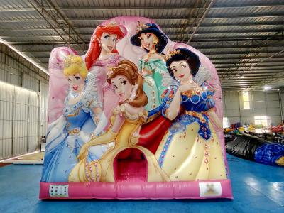 China Digital Printing Inflatable Bounce House With Slides Disney Princess Inflatable Jumping Castle For Children for sale