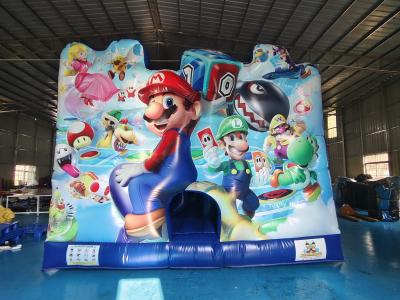 Cina Stampa digitale Casa gonfiabile con diapositive Super Mario Castello gonfiabile in vendita