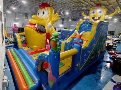 중국 자동으로 움직일 수 있는 펌플 하우스 슬라이드와 함께 스폰지 밥 스퀘어 팬티 펌플 재미 도시 판매용