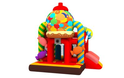 China Manufacturer Inflatable Bouncy House With Slide New Design Candy Inflatable Combo for sale