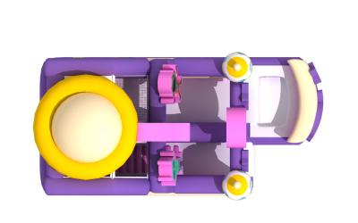 China ODM / OEM Inflatable Double Slides Alien Moon Astronaut Inflatable Slides For Kids for sale