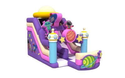 China ODM / OEM Inflatable Double Slides Alien Moon Astronaut Inflatable Slides For Kids for sale
