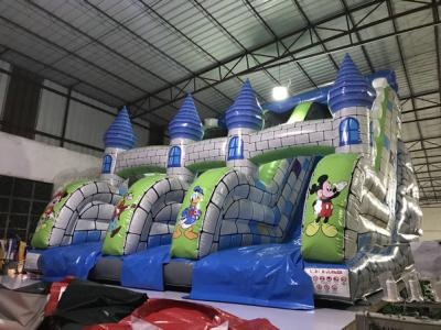 Cina Scivoli gonfiabili commerciali dei cartoni animati di Disney Divertimento Castello Topolino Pittura Scivolo di alto livello in vendita