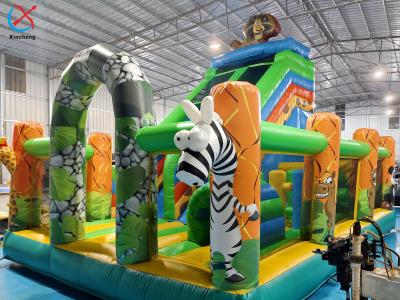 중국 붓는 동물원 재미 도시 붓는 튀는 집 슬라이드 성 어린이용 판매용