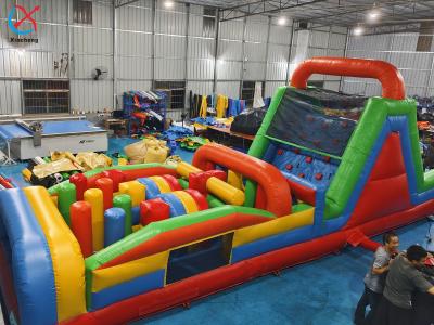 China Customized Long Size Inflatable Obstacle Course Inflatable Interactive Funny Game for sale