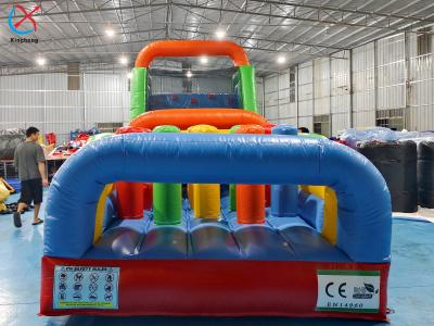 China Customized Long Size Inflatable Obstacle Course Inflatable Interactive Funny Game for sale