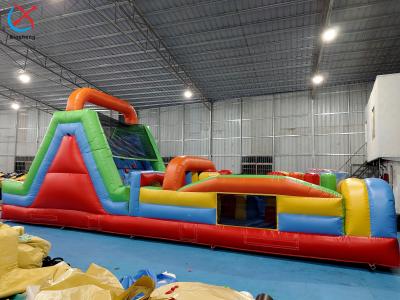China Customized Long Size Inflatable Obstacle Course Inflatable Interactive Funny Game for sale