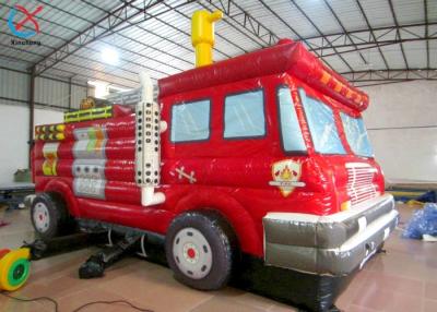 China Customized Funny Firetruck Bounce House Inflatable Jumping House For Kids for sale