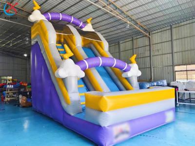 China Supplier Commercial Cloud Lightning Inflatable Slide Inflatable Dry Slides Castle for sale