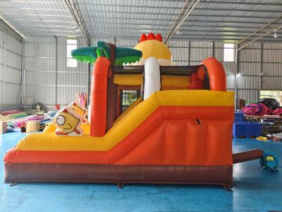 China Digital Printing Inflatable Combos Chicken Cartoon Inflatable Bouncy House With Slide Jumping House for sale