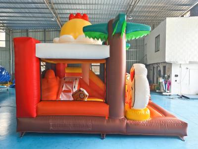 China Digital Printing Inflatable Combos Chicken Cartoon Inflatable Bouncy House With Slide Jumping House for sale