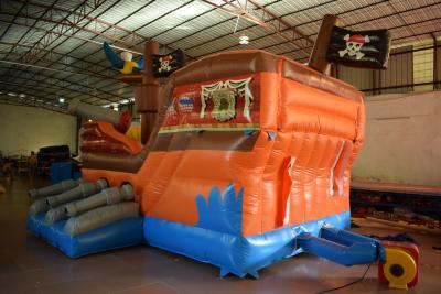 China Small Inflatable Pirate Ship For Children / Fire Resistence Inflatable Jump House for sale