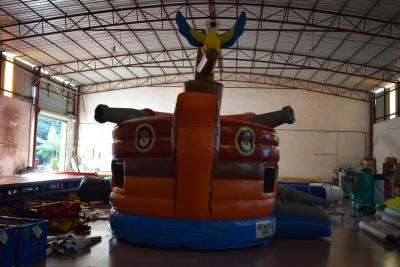 China Small Inflatable Pirate Ship For Children / Fire Resistence Inflatable Jump House for sale