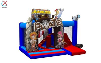 China New Design Digital Printing Inflatable Pirate Bounce House With Slides For Kids for sale
