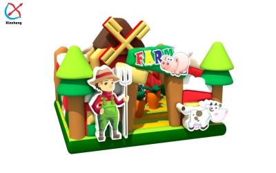 중국 슬라이드 농장과 함께 야외 펌플이 가능한 붐비는 집 아이용 펌플이 가능한 성 판매용