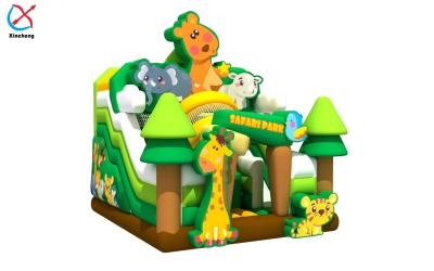 China Customized Inflatable Bouncer Castle With Slide Safari Park Bouncy House for sale