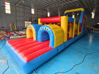China Customized Colorful Inflatable Obstacle Course Castle Inflatable Interactive Game for sale