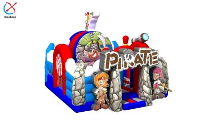 Commercial Custom Inflatable Pirate Fun City Inflatable Castle For Kids