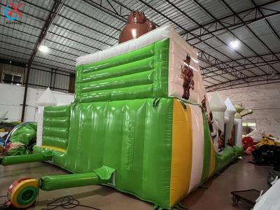 China Fabrikant Opblaasbare Fun City Opblaasbare Bouncer Springende Kasteel Met Glijbaan Te koop