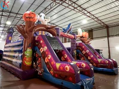 Cina Città Gonfiabile Commerciale Divertimento Halloween Zucca Viola Castello Gonfiabile in vendita