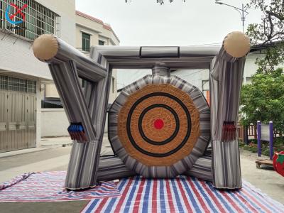 China Commercial Interactive Carnival Party Sport Target Game Axe Throw Inflatable Game for sale