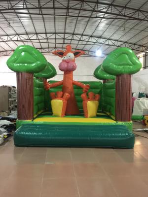 중국 간단한 주제 분홍색 표범 아이 지붕 PVC 물자 없는 팽창식 되튐 집 판매용