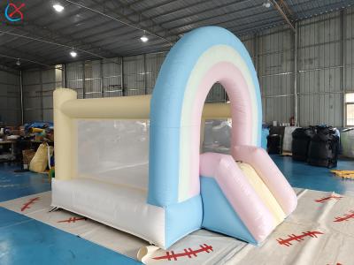 중국 공장 바운스 하우스 슬라이드 콤보 레인보우 실내 풍선 바운스 슬라이드 포함 판매용