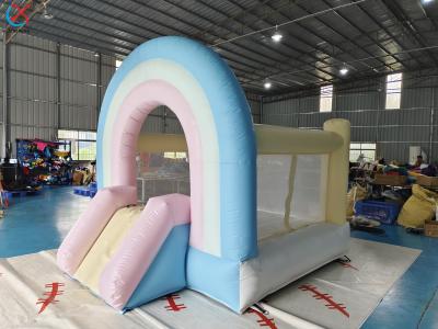 중국 공장 바운스 하우스 슬라이드 콤보 레인보우 실내 풍선 바운스 슬라이드 포함 판매용