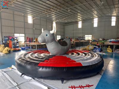 China Manufacturer Inflatable Rope Pulling Interactive Challenge Rodeo Bull Riding Games for sale