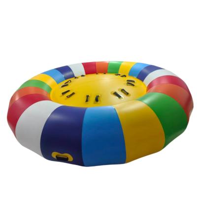 China 6-Person 8-Person Inflatable Water Disco Boat Crazy Boat with 3m Diameter for Water Amusement for sale