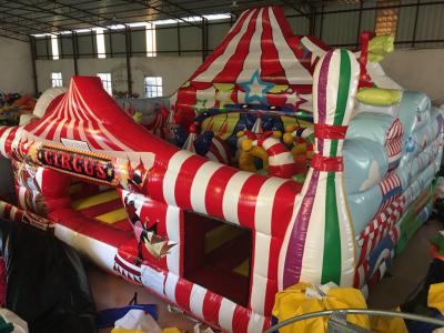 China Large Inflatable Fun City Cute Circus Clown Jumping House For Toddler for sale