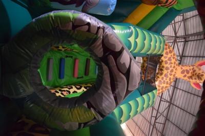 Cina Gonfiabile Fun City Forest Animals Fun City Elephant Giraffe Jumping House con scivolo in vendita