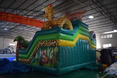 Cina Gonfiabile Fun City Forest Animals Fun City Elephant Giraffe Jumping House con scivolo in vendita