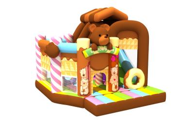 China 5-10 Children Inflatable Jump House / Little Bear Inflatable Combo for sale