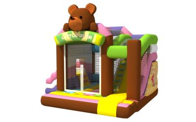 マルチプレイかわいいインフレータブルジャンプハウスコンボヒグマダブルスライド
