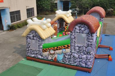 Cina Pittura Stone Age della città gonfiabile di divertimento del PVC/classico pieni Safari Jump gonfiabile in vendita